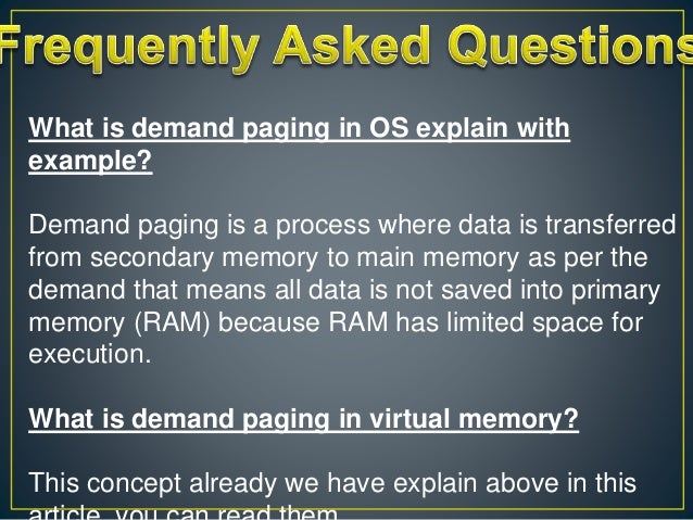 Demand Paging in OS (Operating System): Example, Advantages, Working | PPTX