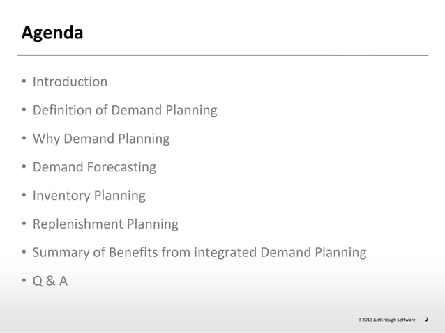 Demand planning session | PPTX | Logistics | Business