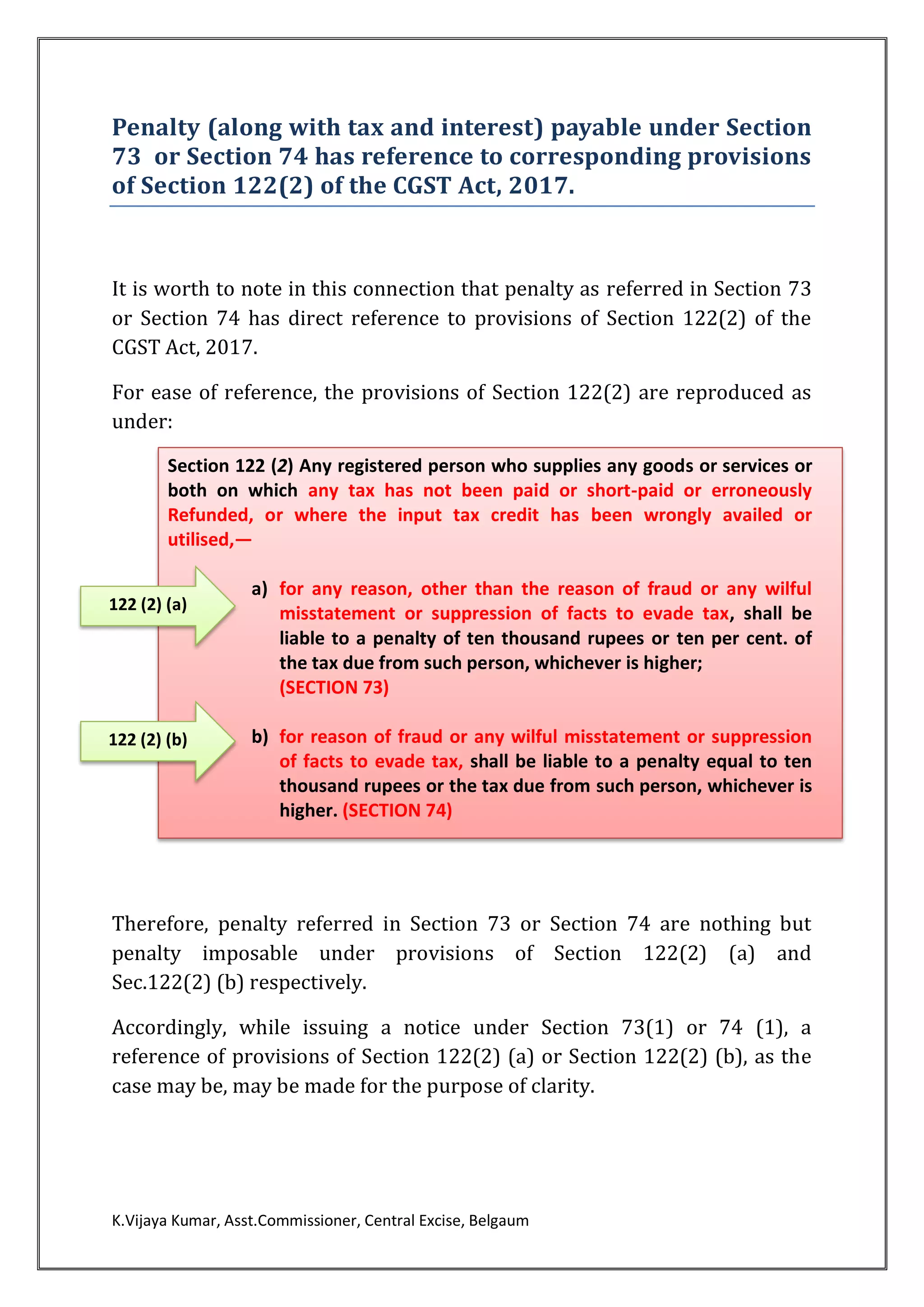 Demands and Recovery under GST | PDF