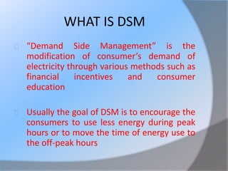 Demand side management, | PPTX