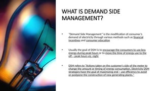 Comprehensive Overview of Demand Side Management in Power Systems | PPTX