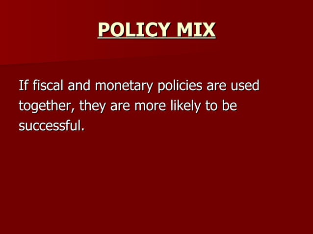 Demand side policies | PPT | Consumer Banking | Personal Finance
