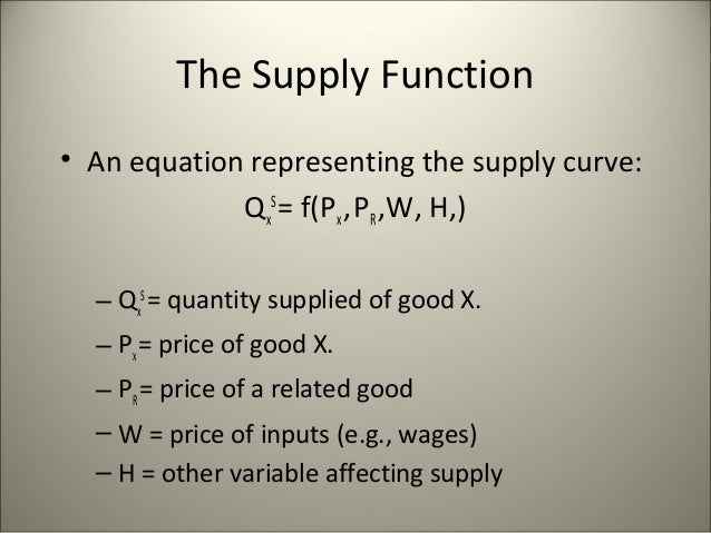 Demand supply analysis