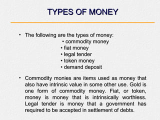 Demand & supply of money | PPT