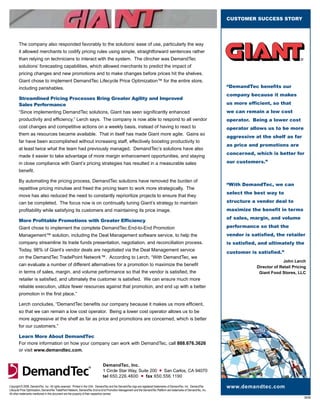 DemandTec Customer Case Study: Giant Carlisle | PDF