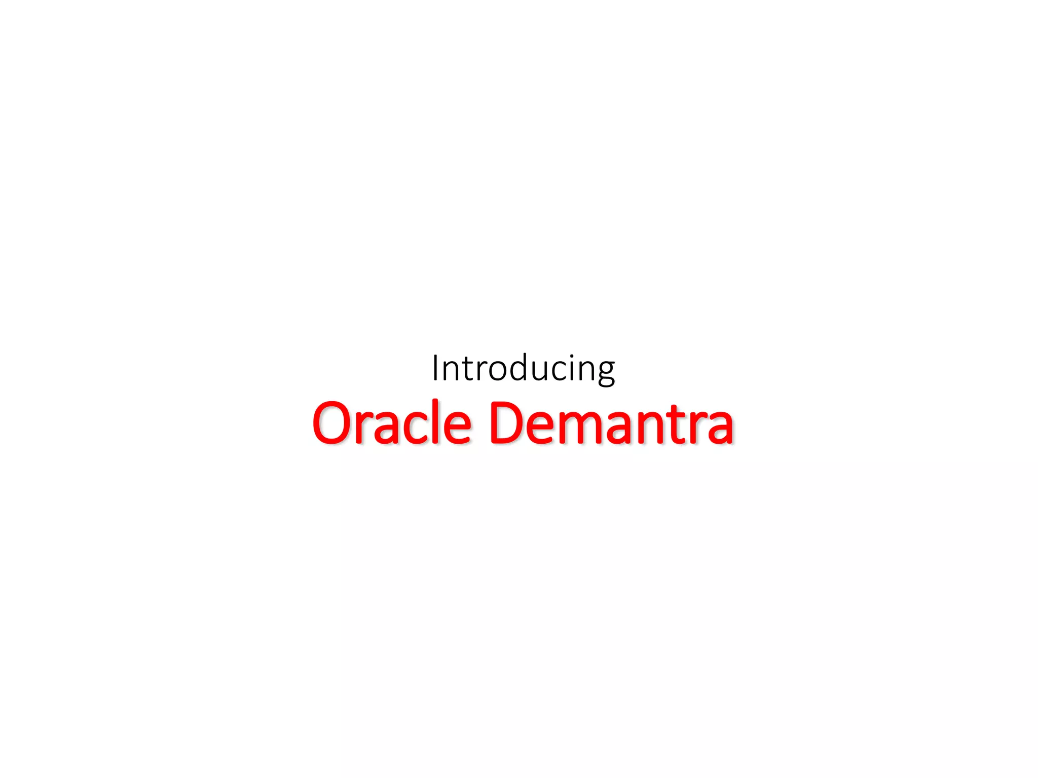 Oracle Demantra - Demand Planning Overview | PPTX