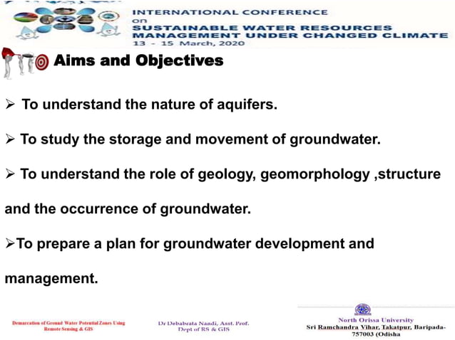 Demarcation Of Ground Water Potential Zones Using Remote Sensing And Gis Ppt