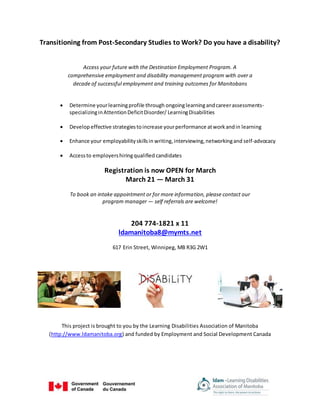 ADHD Career / Education Transitions Program