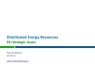 De Martini - EEI Strategic Issues Forum Oct 19, 2013
