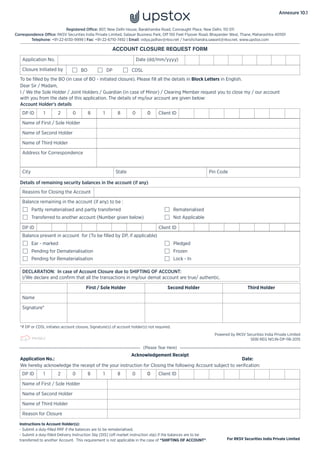 demat-account-closure-form.pdf | Business Accounting & Finance | Business