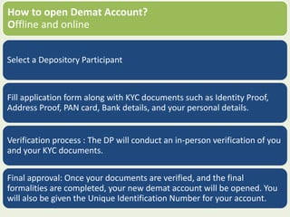 What is Demat Account - Use and functions | PPTX | Stocks and Bonds ...