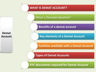 What is Demat Account - Use and functions | PPTX | Stocks and Bonds ...
