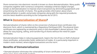 Dematerialisation: A Guide for Shareholders | PPTX