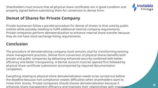 Dematerialisation: A Guide for Shareholders | PPTX