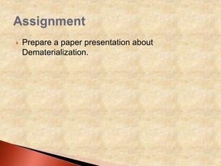 Dematerialisation | PPTX