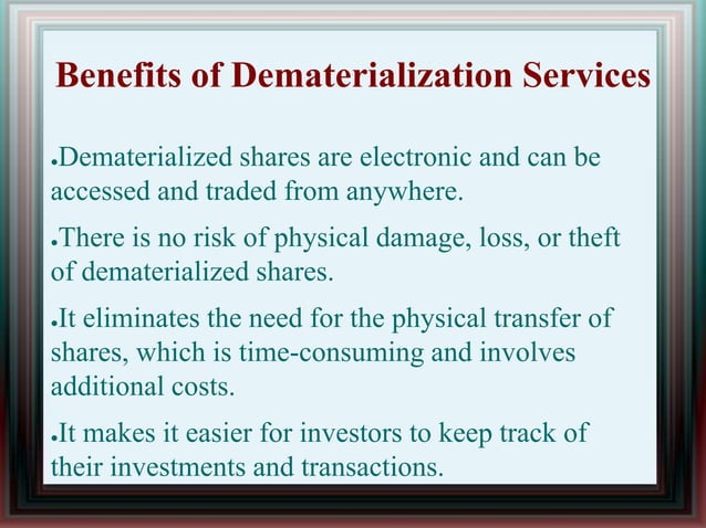 Dematerialization - Physical to Demat Shares.ppt