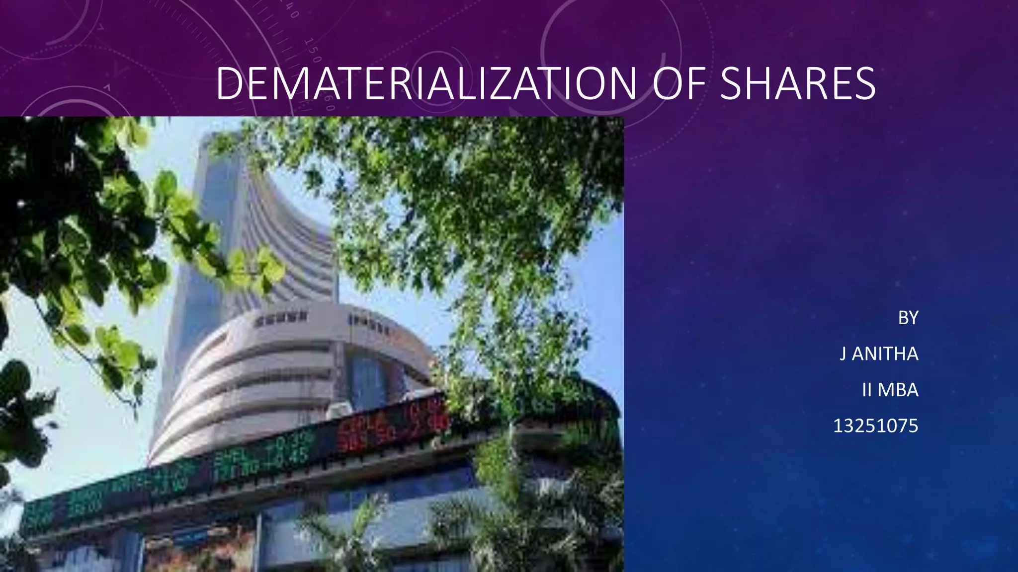 Dematerialization of shares | PPTX