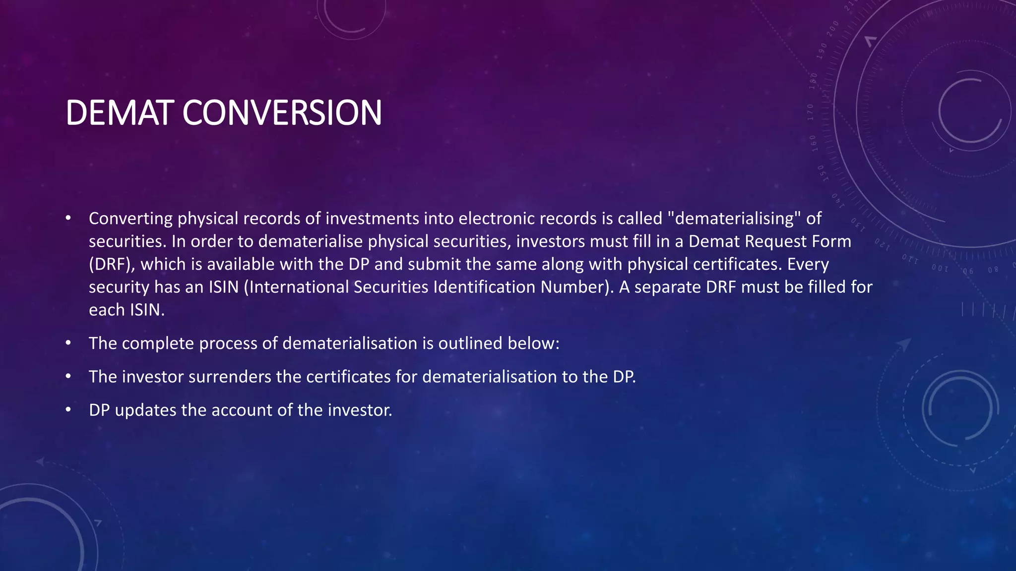 Dematerialization of shares | PPTX