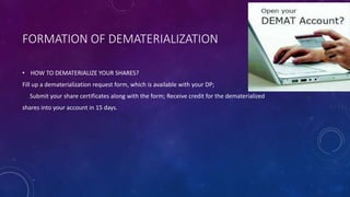 Dematerialization of shares | PPTX