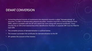 Dematerialization of shares | PPTX