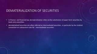 Dematerialization of shares | PPTX