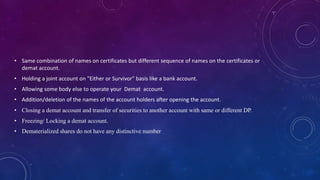 Dematerialization of shares | PPTX