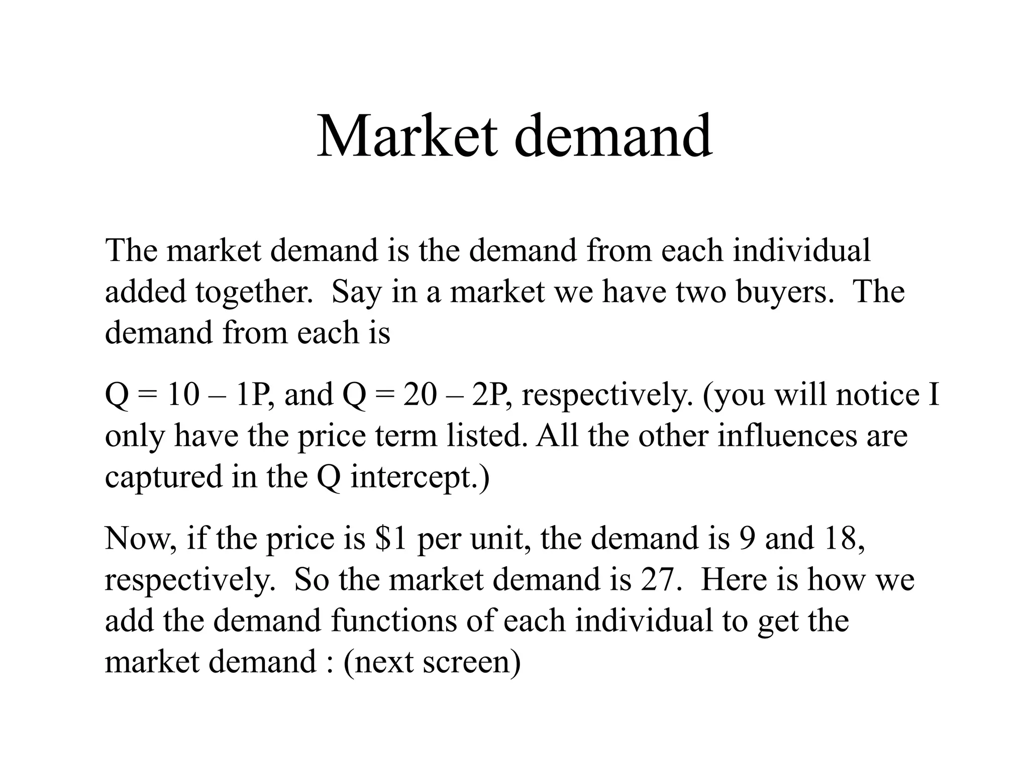 Market Demand function | PPTX
