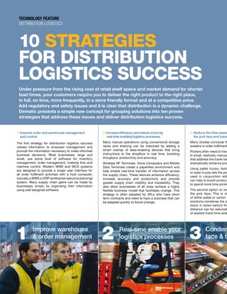 Dematic Logistics Review #3 R 2 | PDF