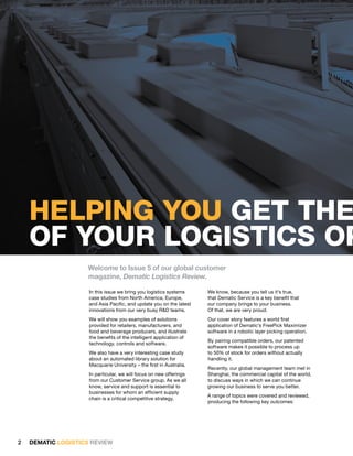 Dematic Logistics Review #5 | PDF