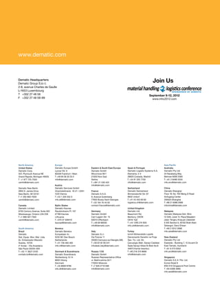 Dematic Logistics Review #5 | PDF