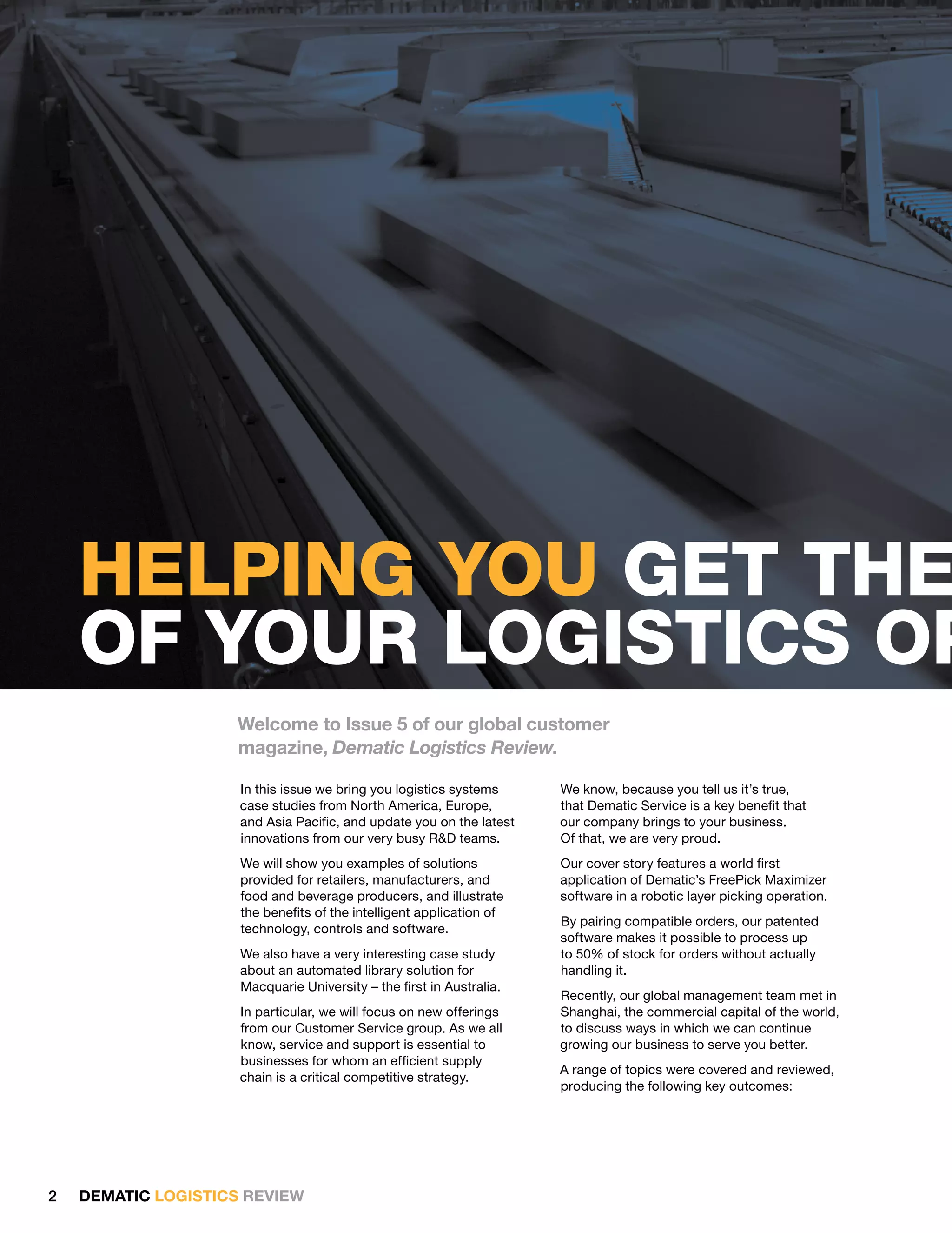 Dematic Logistics Review #5 | PDF