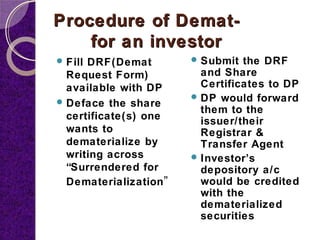 Demat presentation | PPT
