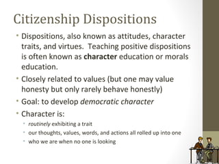 Dem citizenship | PPT | Civic affairs | Politics