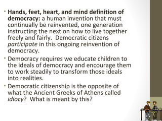 Dem citizenship | PPT | Civic affairs | Politics