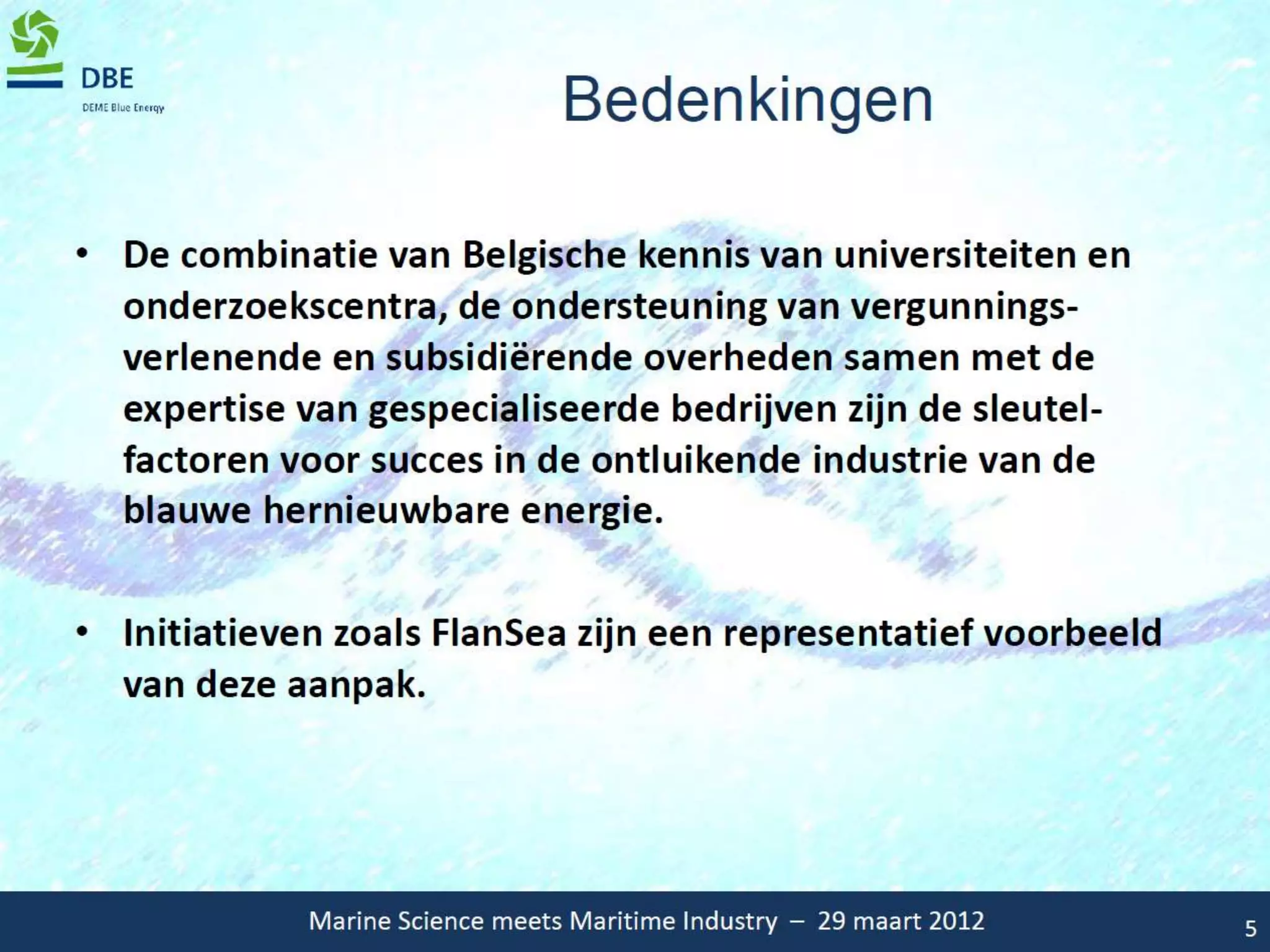 Peter Van den Bergh 'Marine Science meets Maritime Industry' | PPT