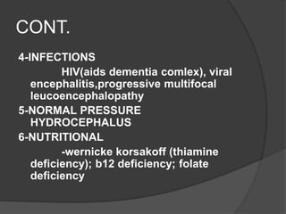 Dementia ppt. DR HUDA BUKHARI | PPTX