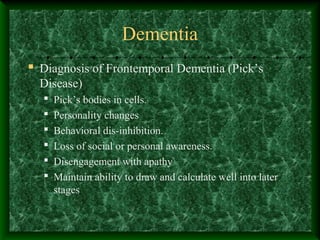 Dementia causes and management | PPT