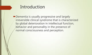 Management of Dementia | PPTX