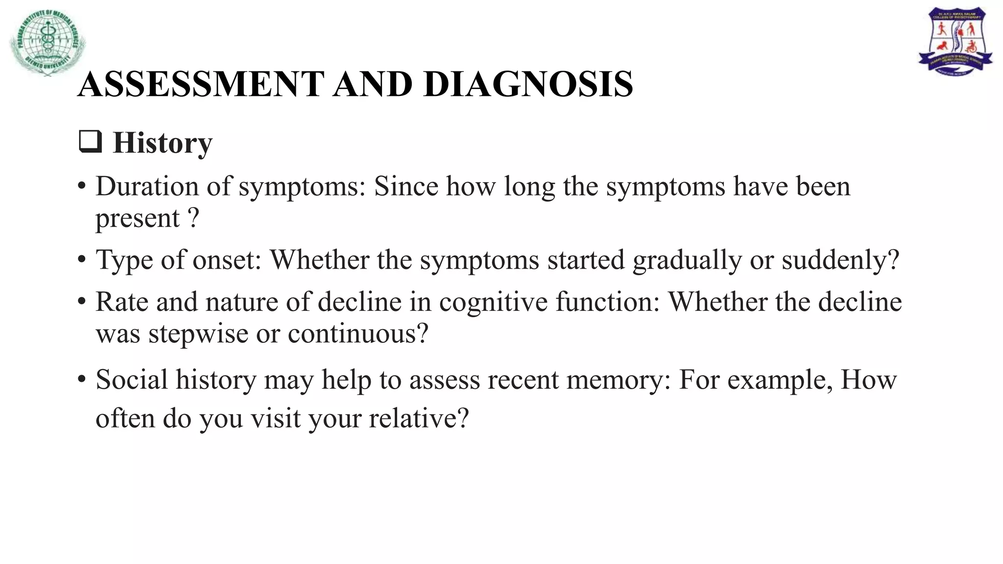 Dementia Physiotherapy management | PPTX