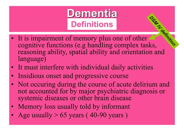 DEMENTIA.pptx | Free Download