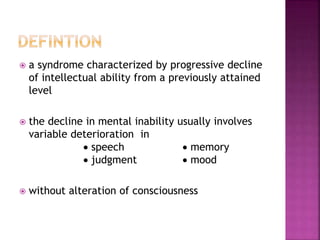 dementia powerpoint presentation healthcare | PPTX