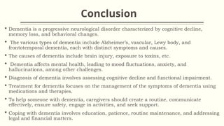 Dementia , etiology , epidemiology , clinical features and management ...
