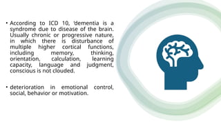 Dementia: Causes, Symptoms, and Care Strategies | PPTX
