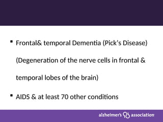 dementia, causes and risk factors, diagnostic tests,mgmt, | PPT
