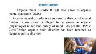 dementia - organic disorders mental health nursing | PPTX