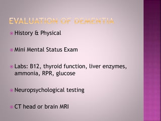 Dementia 101 by Decontee "Dr. Dee" Jimmeh, MD | PPTX