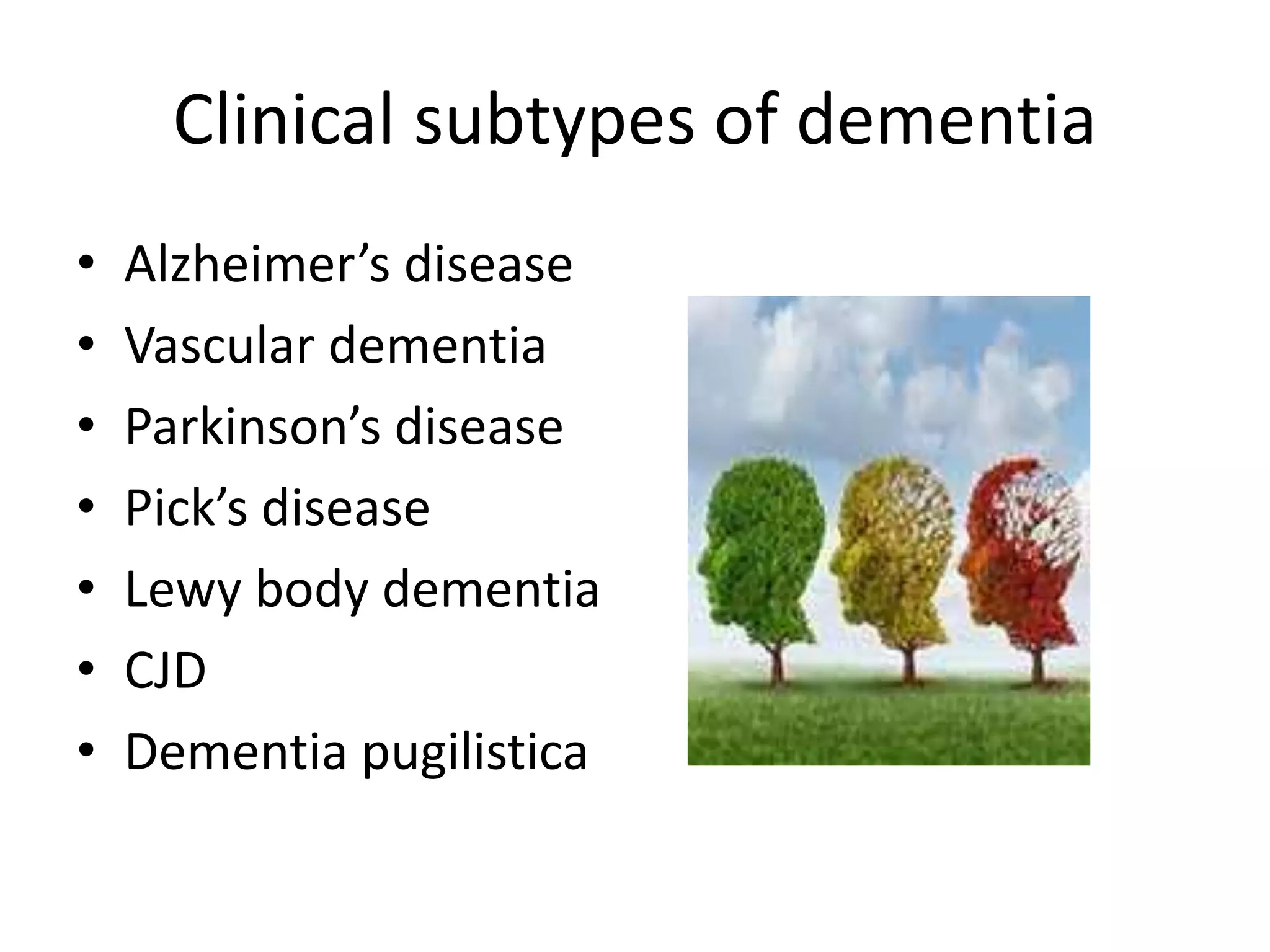 Dementia: An overview | PPTX