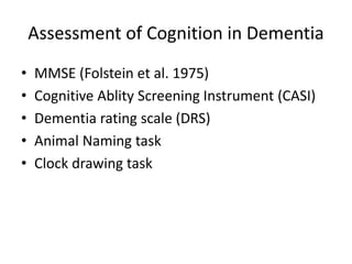 Dementia: An overview | PPTX