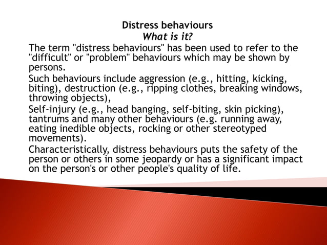 Dementia and distress behaviours