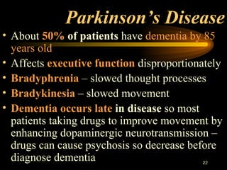 Dementia And Memory Disturbances | PPT